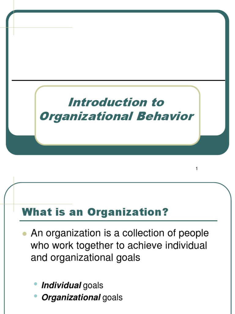 Introduction To Organizational Behavior | Download Free PDF ...
