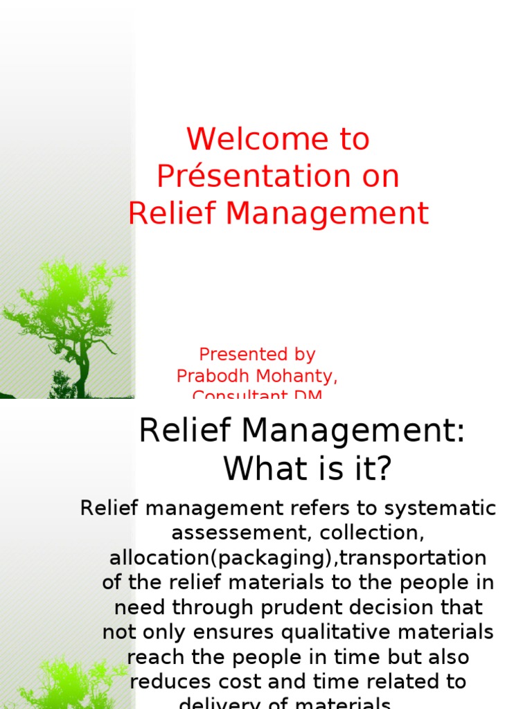 Relief Management The Concept and The Approach | PDF | Foods | Economies