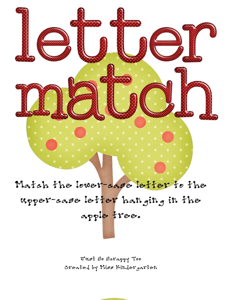 File Folder Game Alphabet Matching | PDF