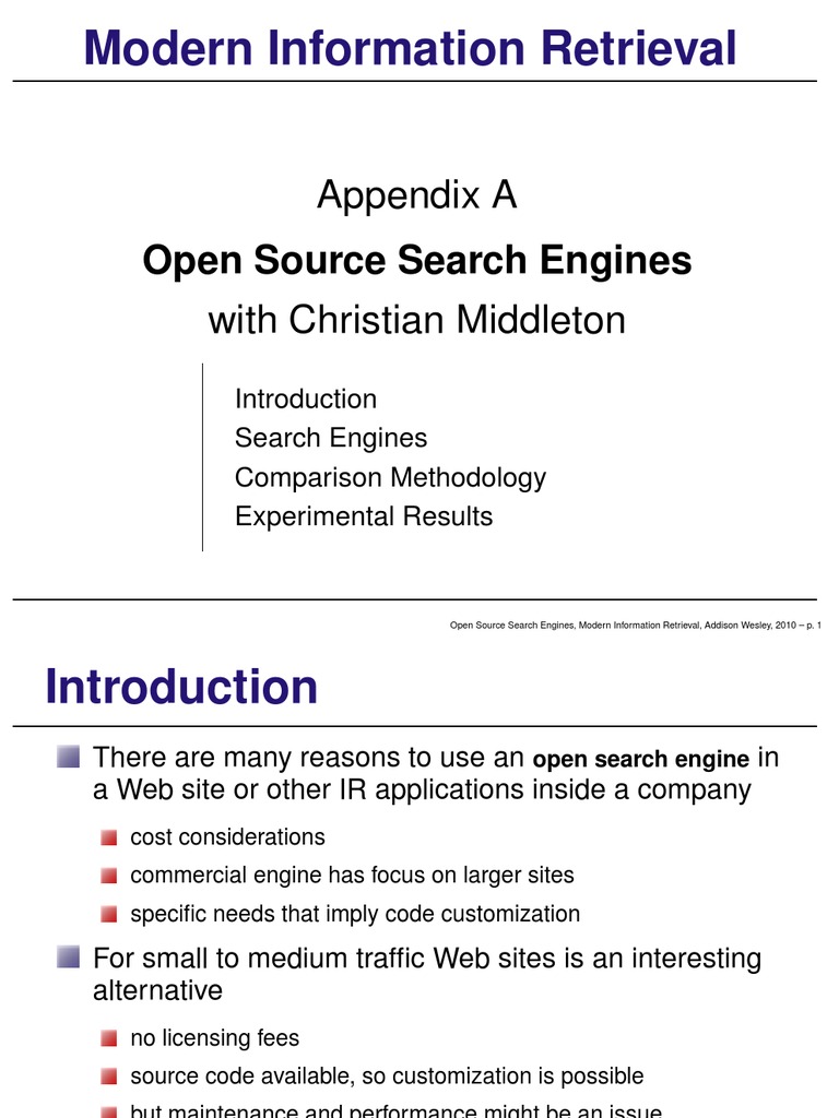 Modern Information Retrieval: Appendix A | PDF | Search Engine Indexing | Information Retrieval