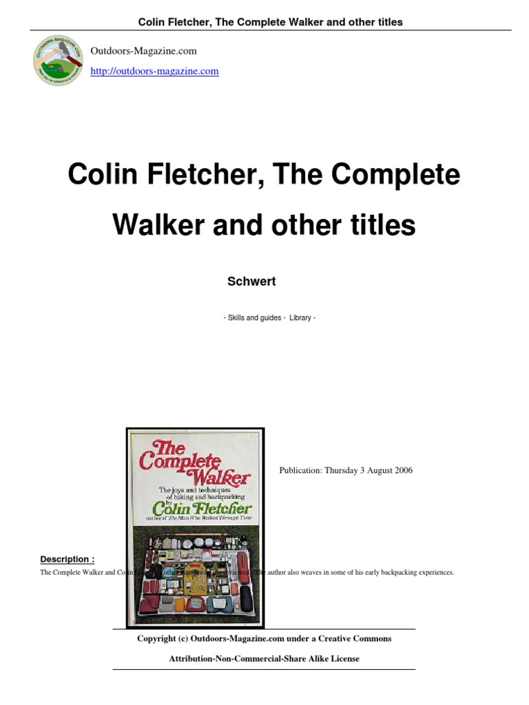Colin Fletcher The Complete Walker | PDF | Colorado River | Undergarment