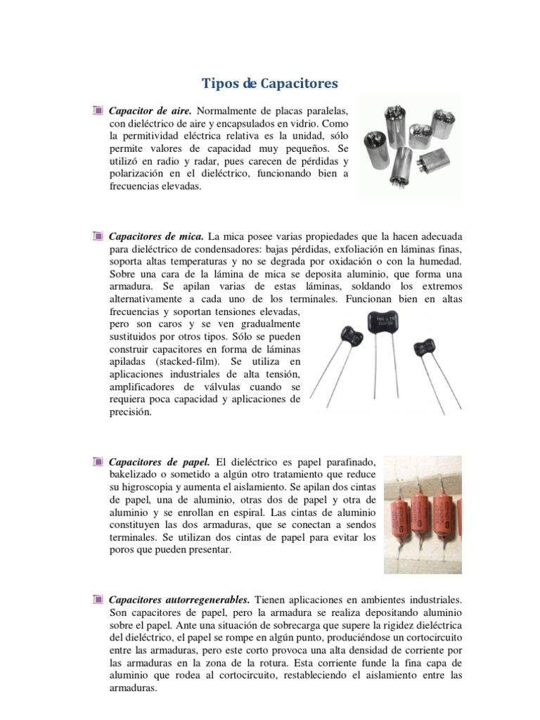 Tipos De Capacitores Pdf Capacitor Types Wikipedia