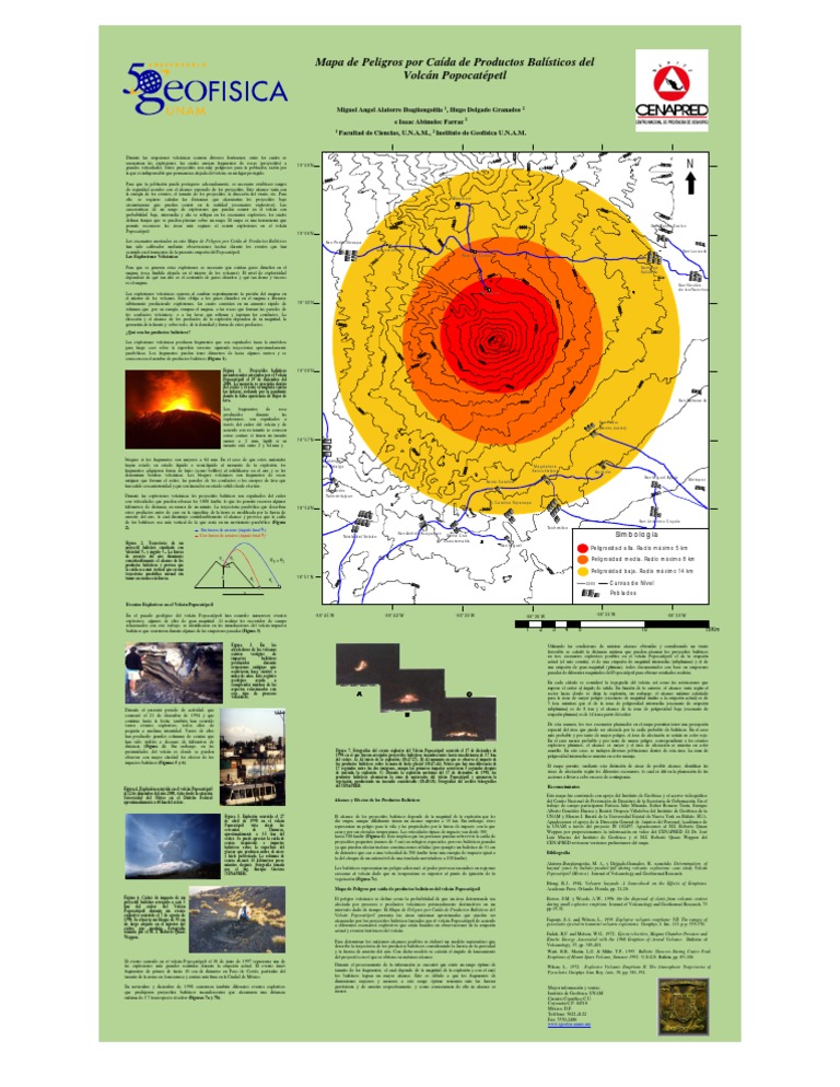 Rango de Alcance de Proyectiles Del Volcán Popocatépetl | Volcán ...