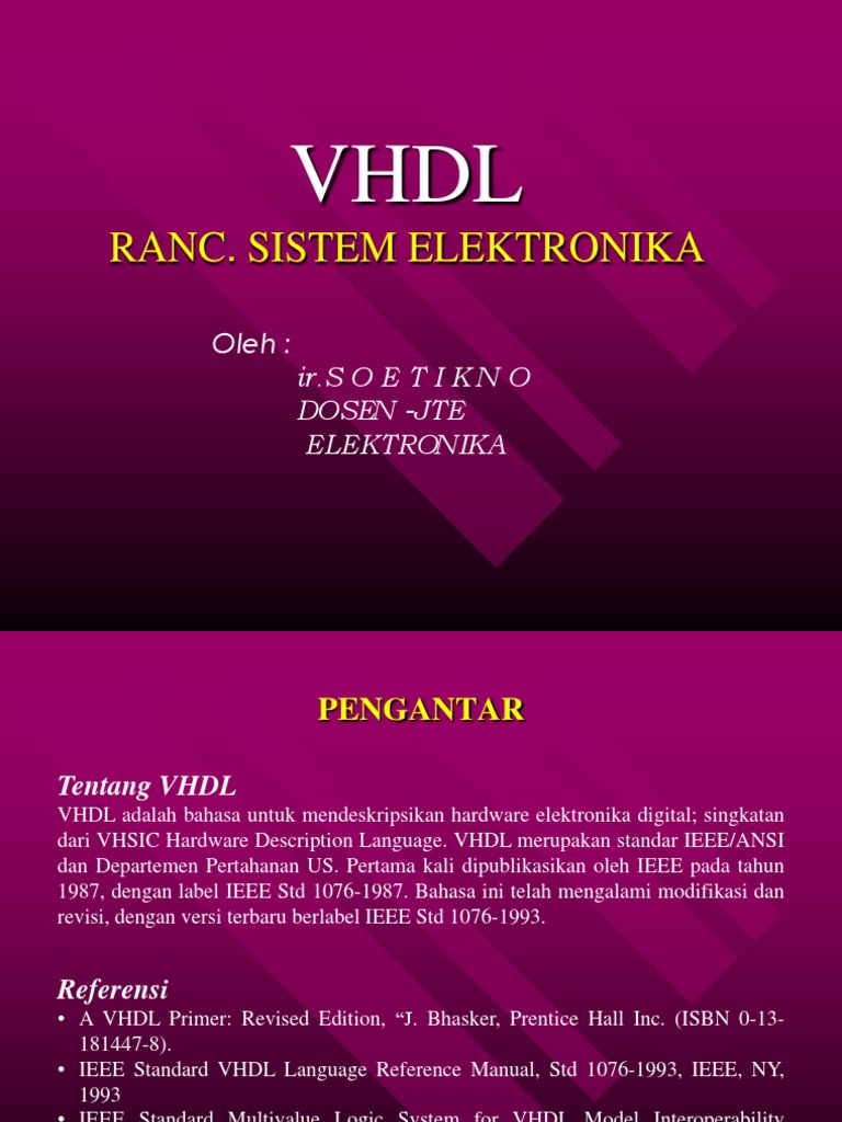 VHDL | PDF