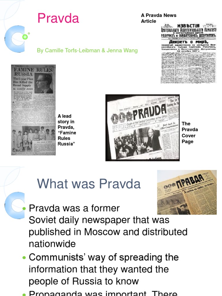 Pravda Powerpoint | PDF | Soviet Union | World Politics