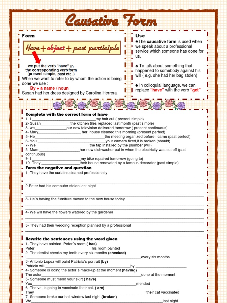 Causative PDF | Morphology | Linguistics