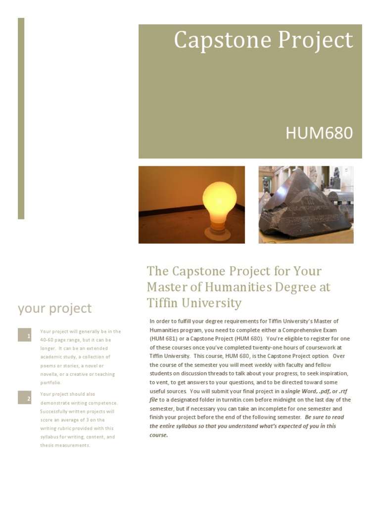 Capstone Project Course Syllabus | PDF | Thesis | Citation
