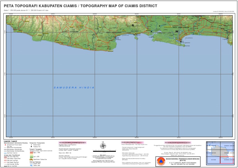 Peta Topografi Ciamis | PDF
