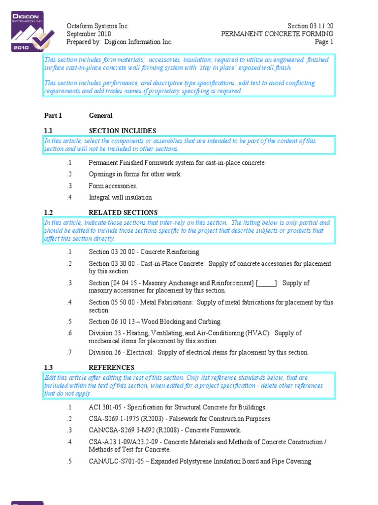 031120-Permanent Concrete Forming | PDF | Concrete | Leadership In ...