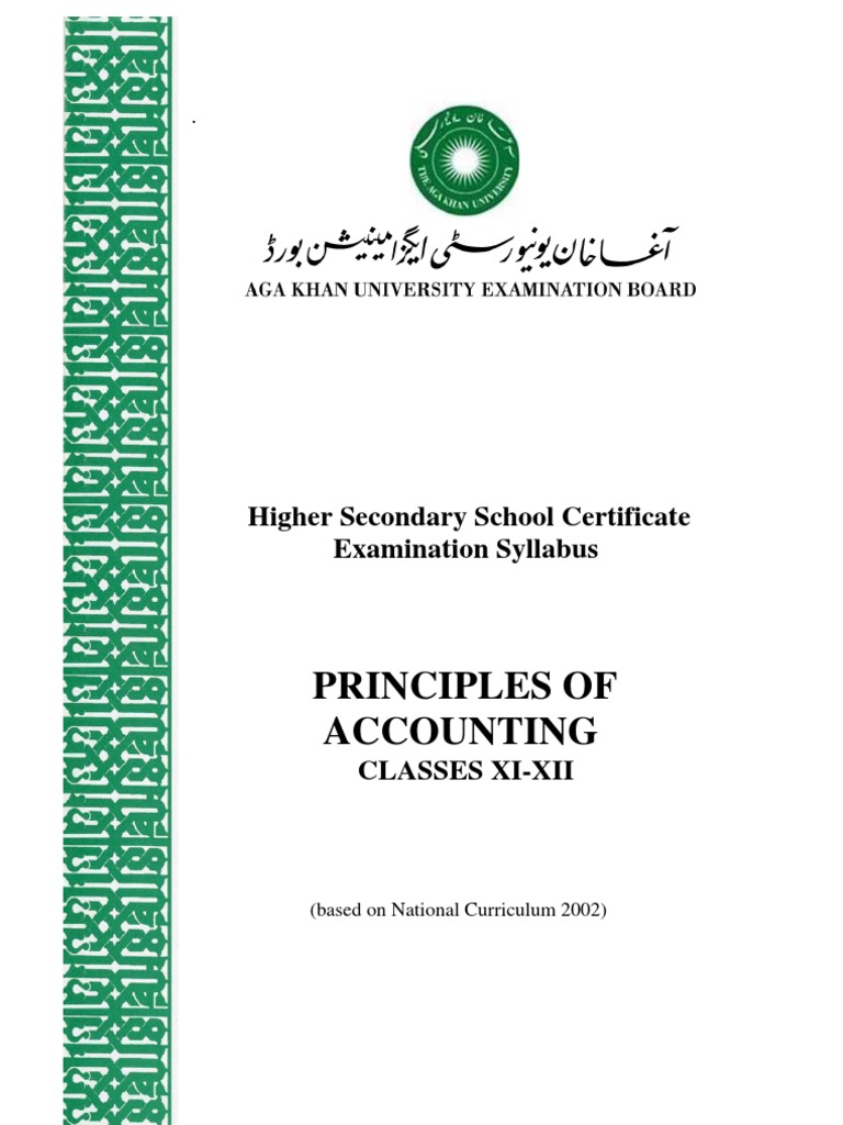 HSSC Accounting Syllabus Overview | PDF | Bookkeeping | Debits And Credits