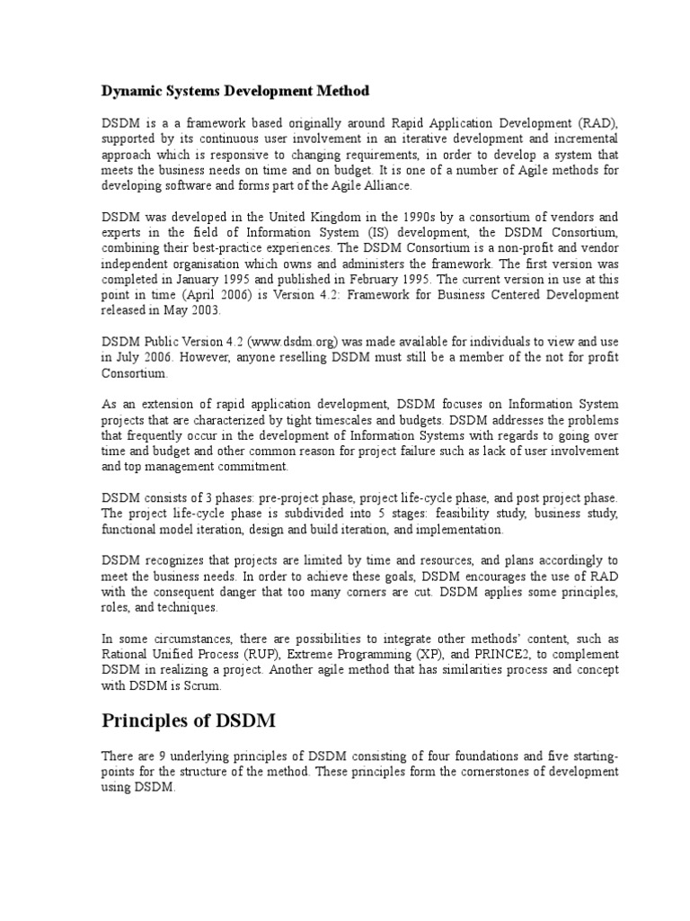 Dynamic Systems Development Method | Download Free PDF | Software Prototyping | Prototype