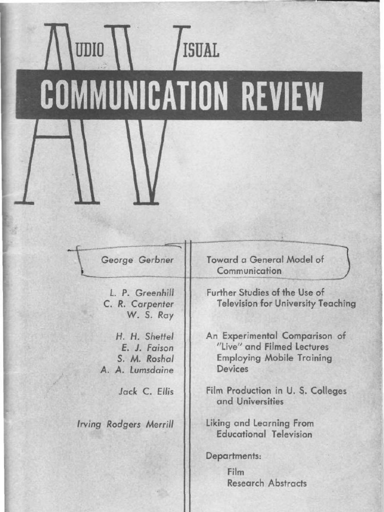 Gerbner's General Communication Model | PDF | Perception | Communication