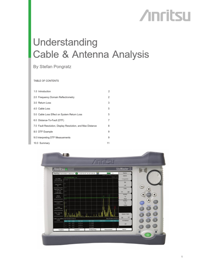 Anritsu S362E Site Master Understanding Cable & Antenna Analysis White ...