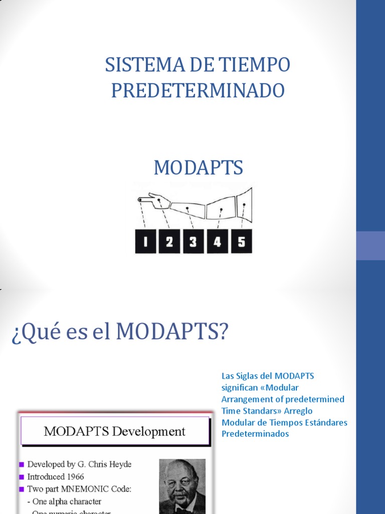 Introducción a MODAPTS | PDF | Movimiento (física) | Ciencia cognitiva