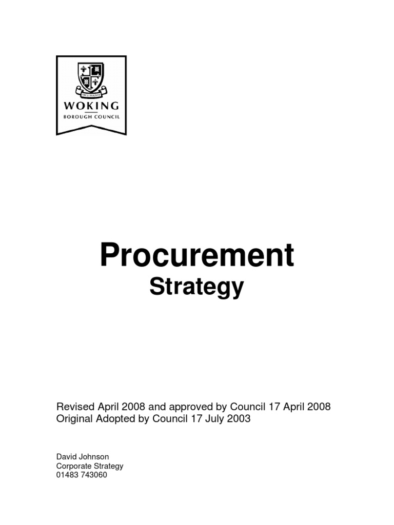 Procurement Strategy For Construction Projects | PDF | Procurement ...