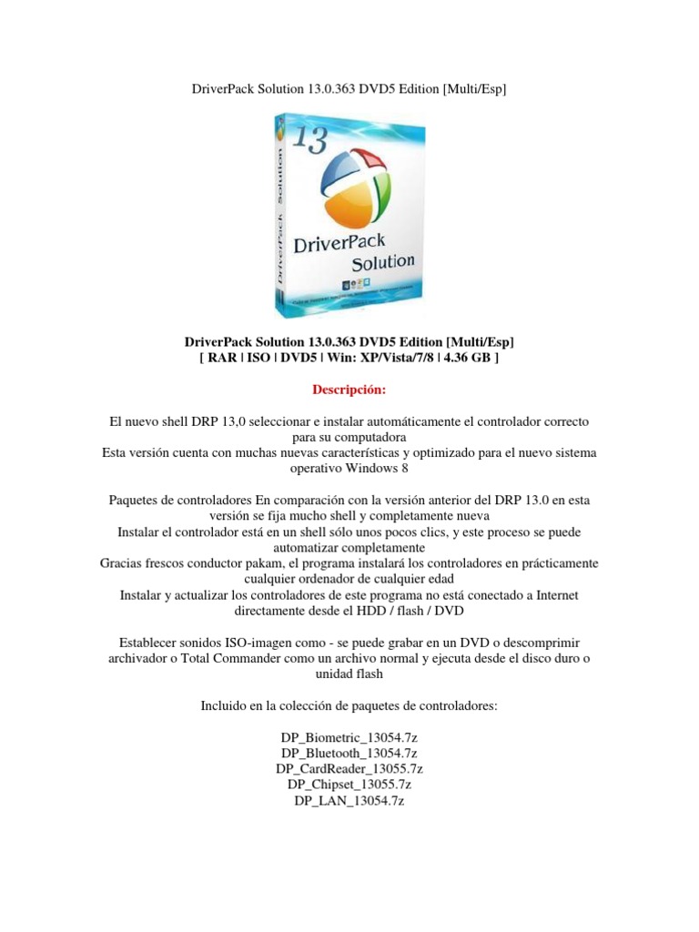 DriverPack Solution 13 | PDF | Informática