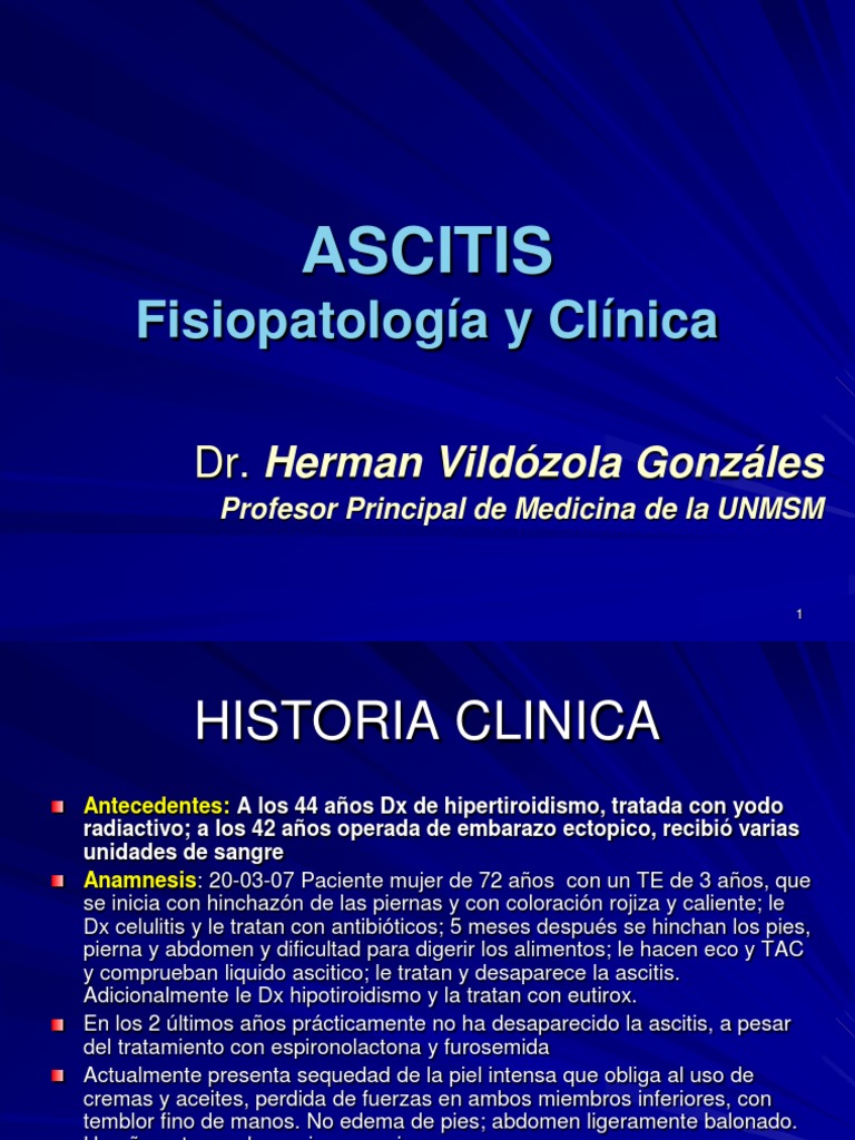 14°Fisiopatologia de Ascitis | Sodio | Cirrosis