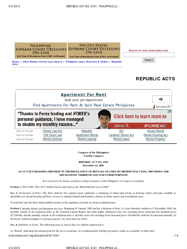 Republic Act No. 9161 - Philippine Laws, Statutes and Codes - Chan ...