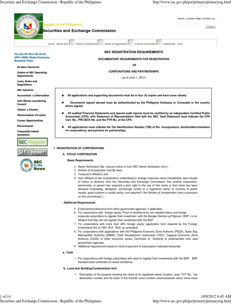 SEC Registration Requirements Overview | PDF | Dividend | Stocks