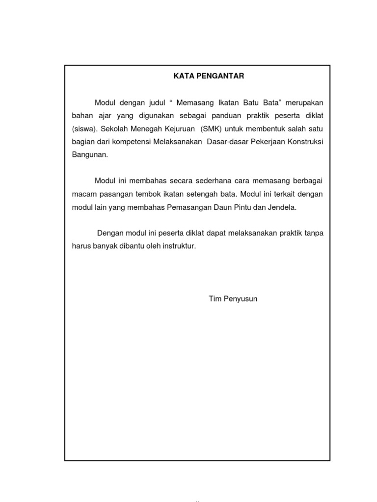 Memasang Ikatan Batu Bata | PDF