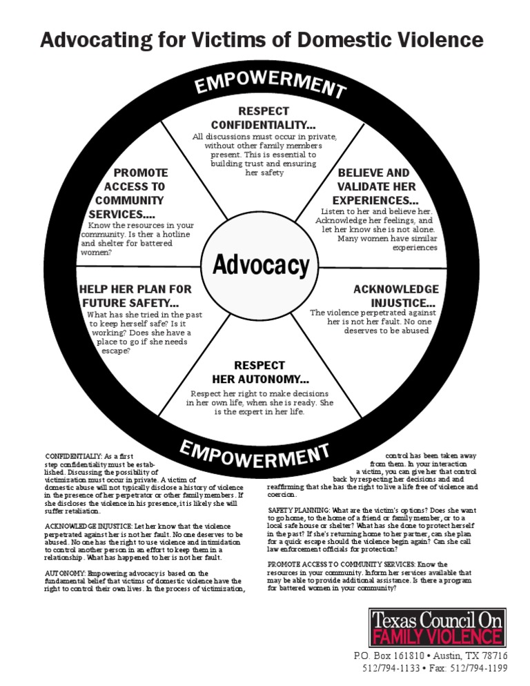 advocacy wheel | Domestic Violence | Misconduct
