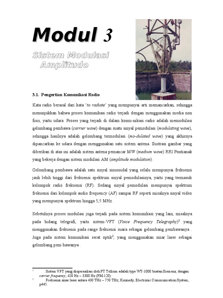 Sistem Modulasi dalam Komunikasi Radio | PDF