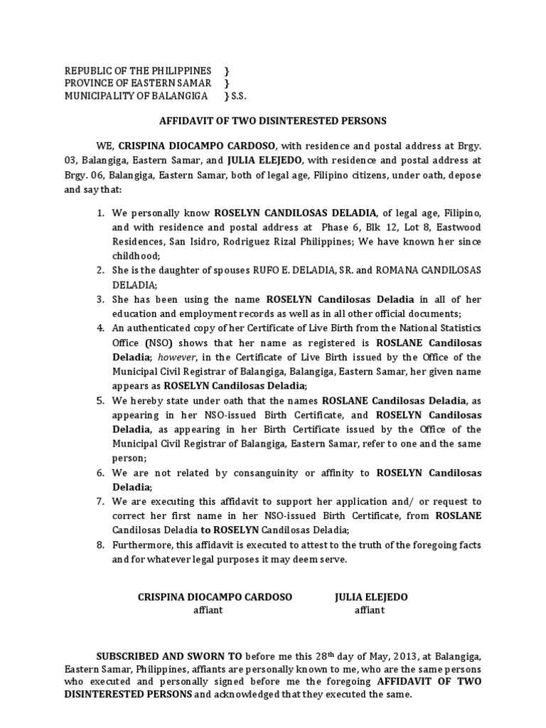 Affi Two Disinterested Parties | PDF | Law
