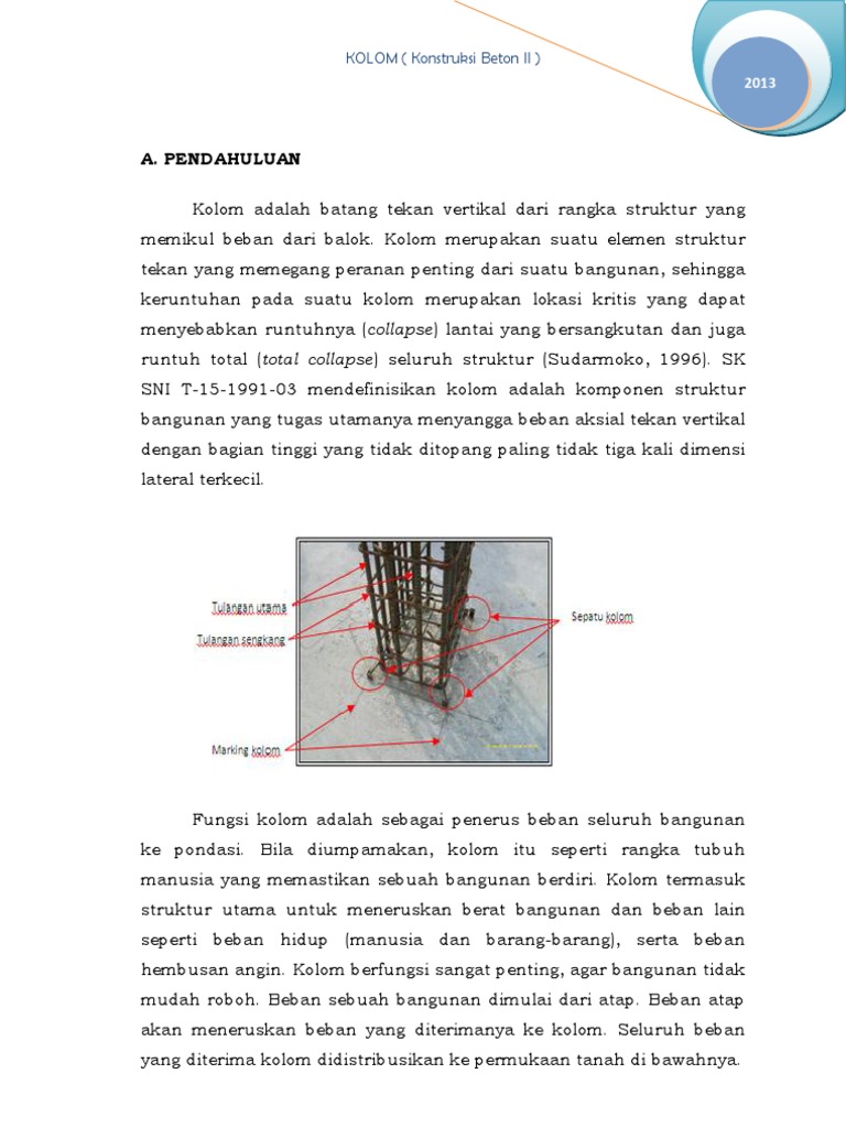 Jenis dan Fungsi Kolom dalam Konstruksi | PDF | Seni | Sains & Matematika