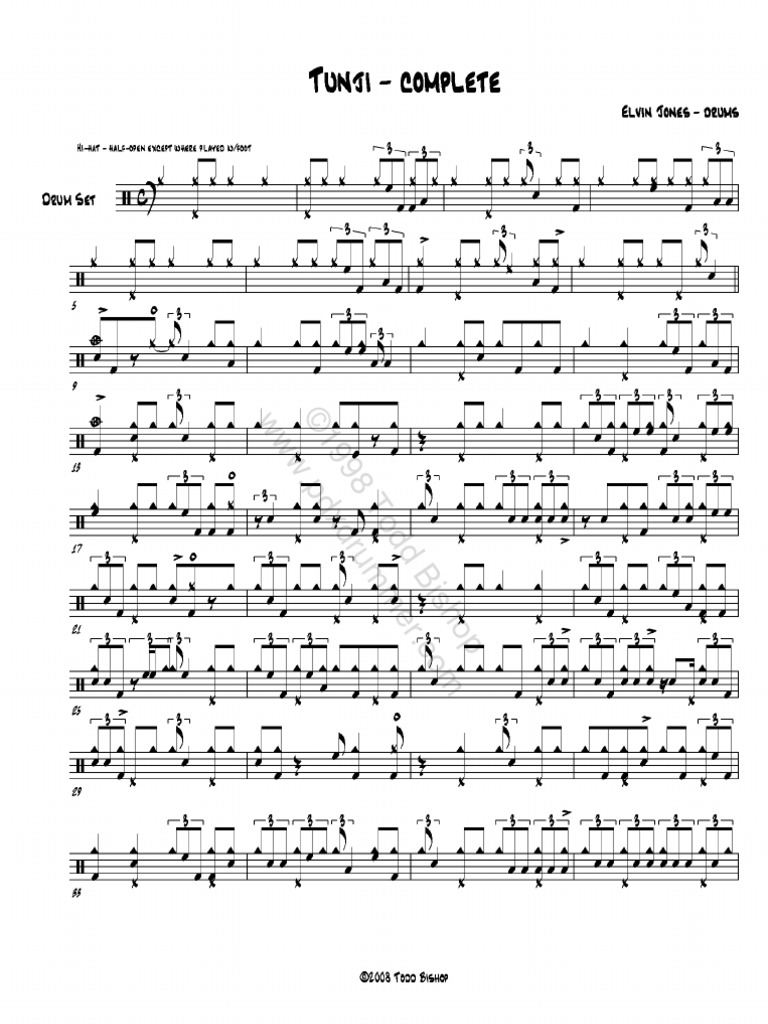 Transcription Tunji ElvinJones PDF | PDF