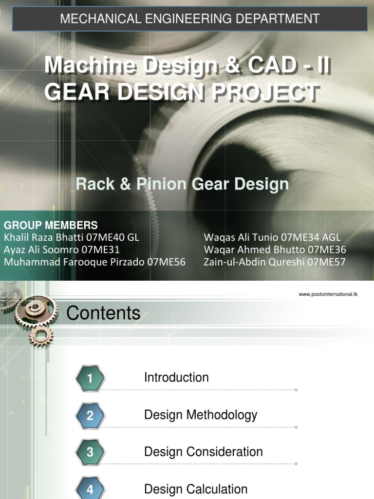 Rack and Pinion Gear Design | PDF | Gear | Classical Mechanics