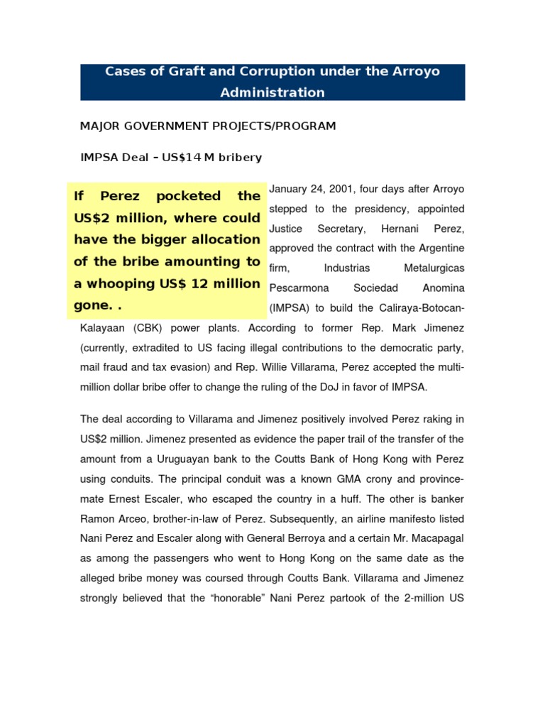 Corruption News in The Philippines | Corruption | Political Corruption