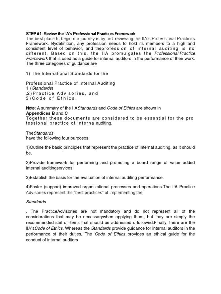 Steps To Iaa | PDF | Internal Audit | Audit Committee