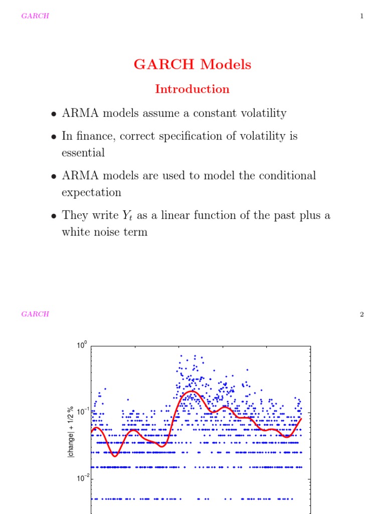 Garch Model | PDF | Normal Distribution | Heteroscedasticity