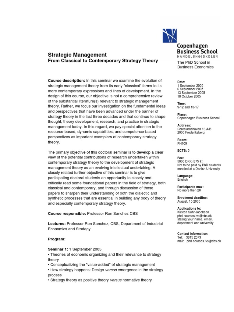 Strategic Management PDF | PDF | Strategic Management | Business