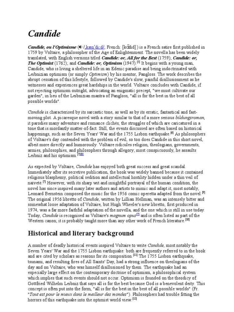 Candide | Download Free PDF | Candide | Science