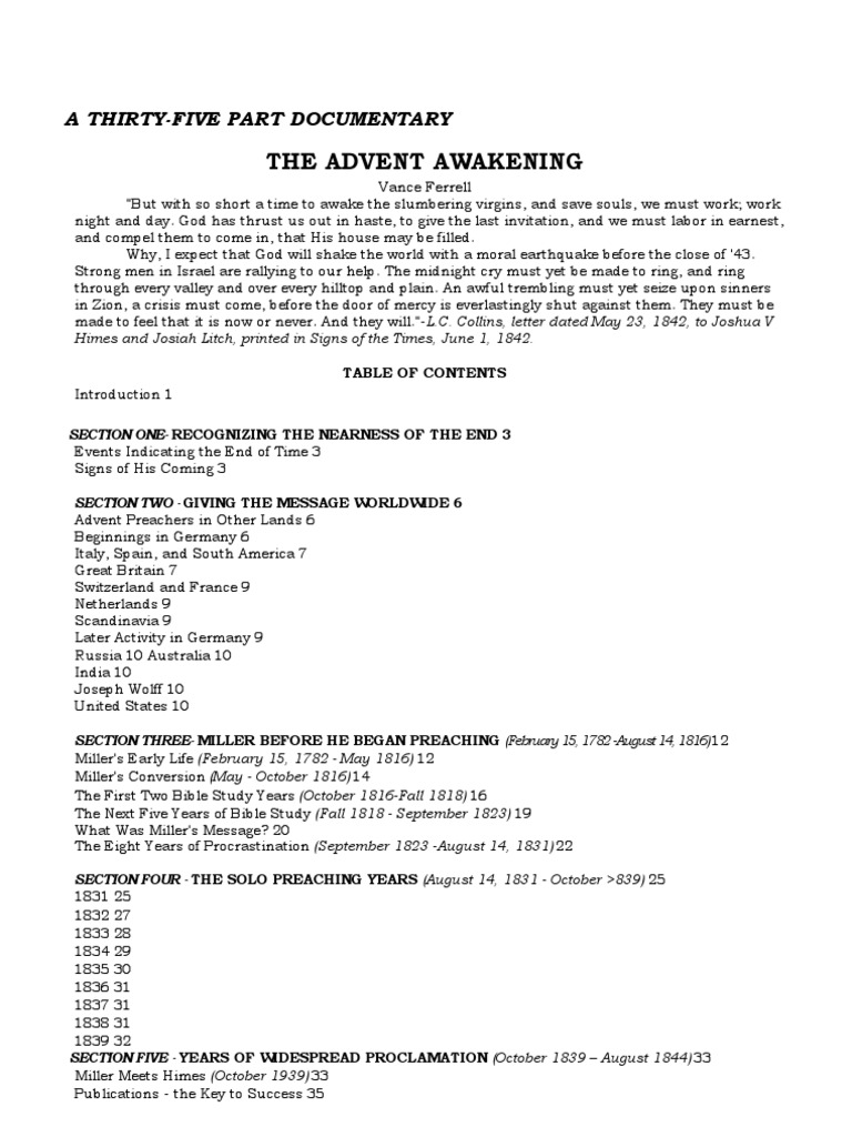 The Advent Awakening - by Vance Ferrell | PDF | Last Judgment ...