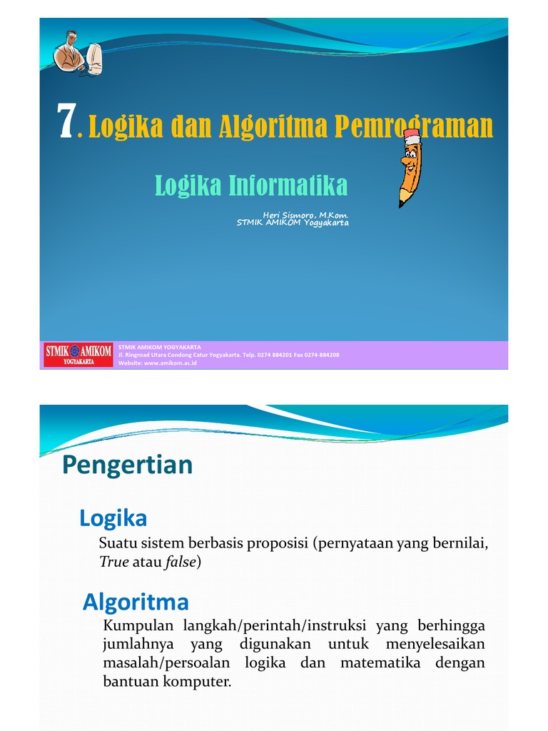7 Logika Dan Algoritma Pemrograman 1 | PDF