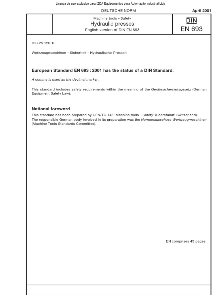 Din en 693 | PDF | Cybernetics | Electrical Engineering