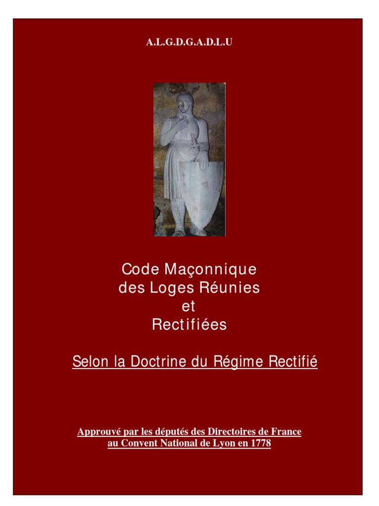 RER Code Maconnique 1778 | PDF | Loge maçonnique | Franc-maçonnerie