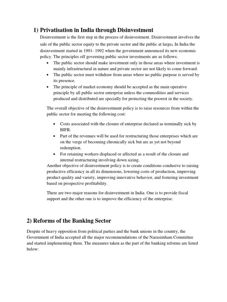 Economic Reforms Process in India | PDF | Value Added Tax | Reserve ...