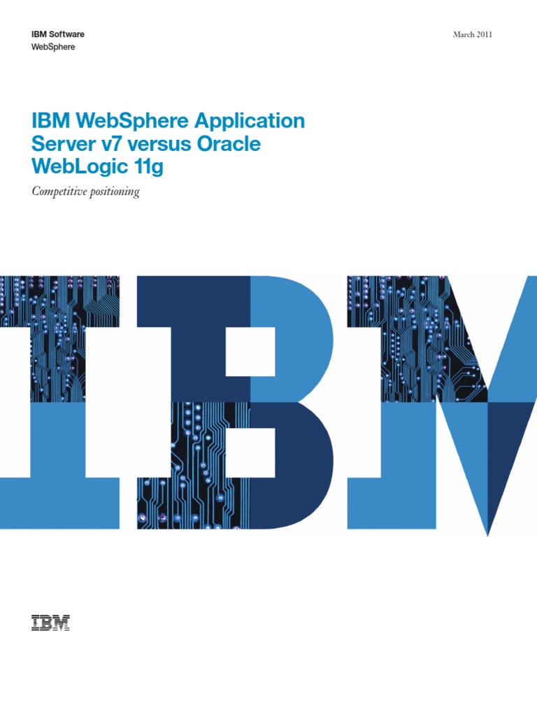 Ibm Websphere Application Server V7 Versus Oracle Weblogic 11G | PDF ...