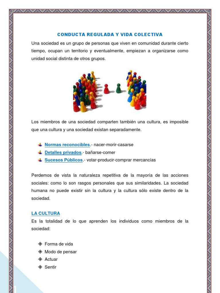 Conducta Regulada y Vida Colectiva | PDF | Sociedad | Comportamiento