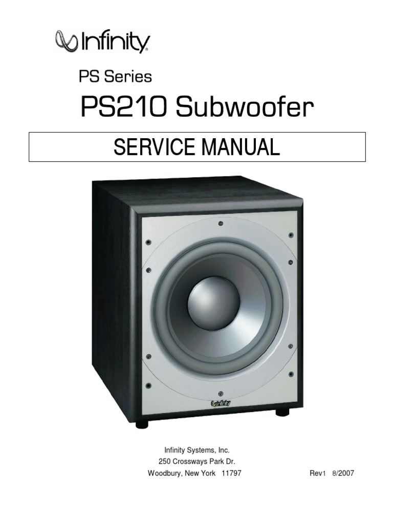 Infinity PS210 Actsub | PDF | Amplifier | Loudspeaker