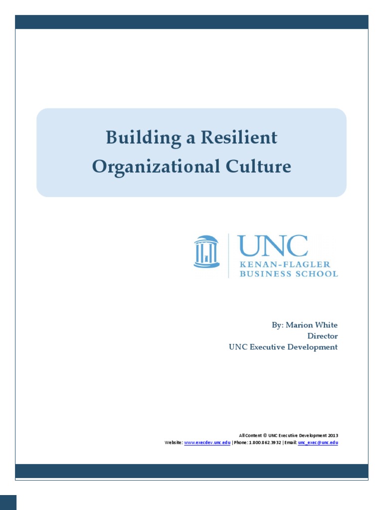 Building a Resilient Organizational Culture | Psychological Resilience ...