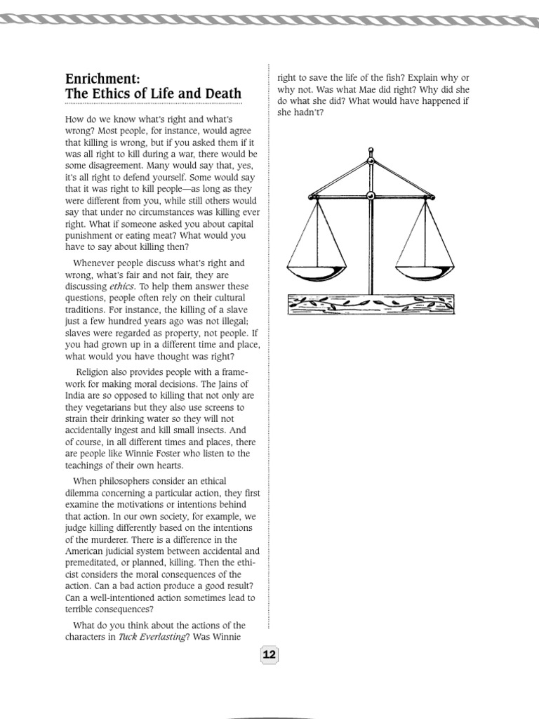 Ethics of Life and Death Discussion Guide | PDF | Philosophical Theories