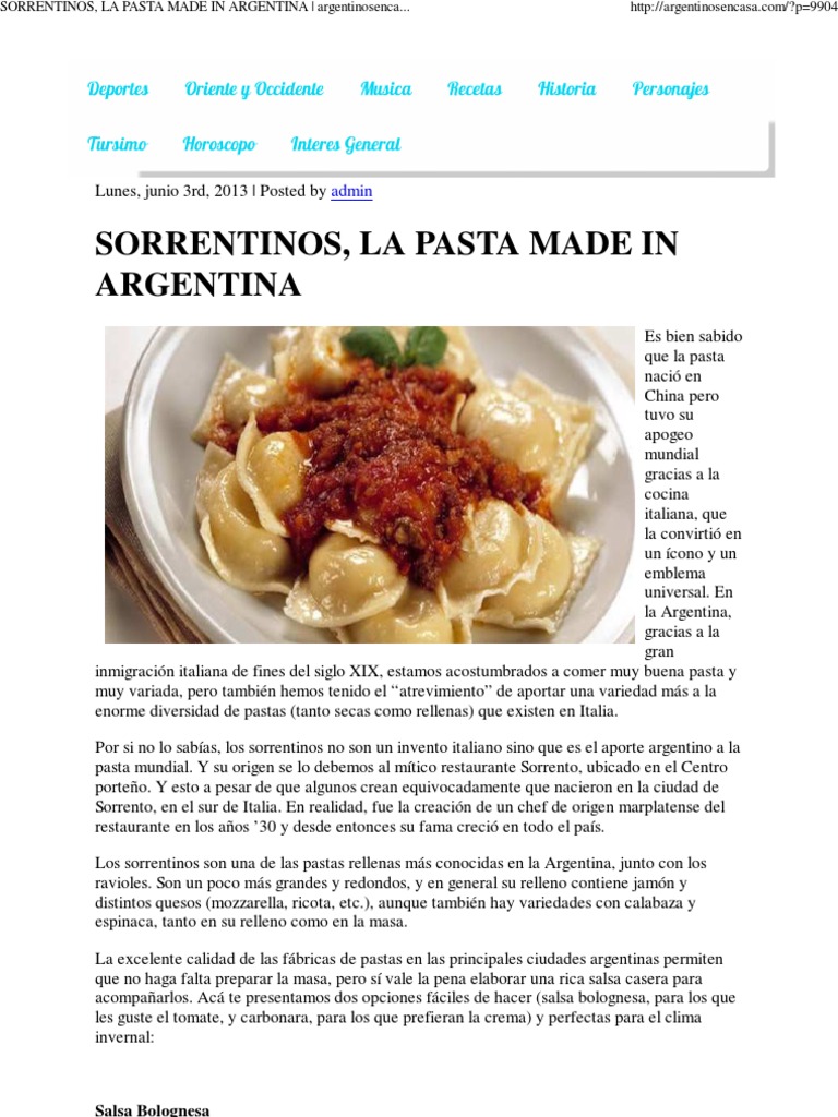 Sorrentinos, La Pasta Made in Argentina _ Argentinosencasa | Pasta | Cocina