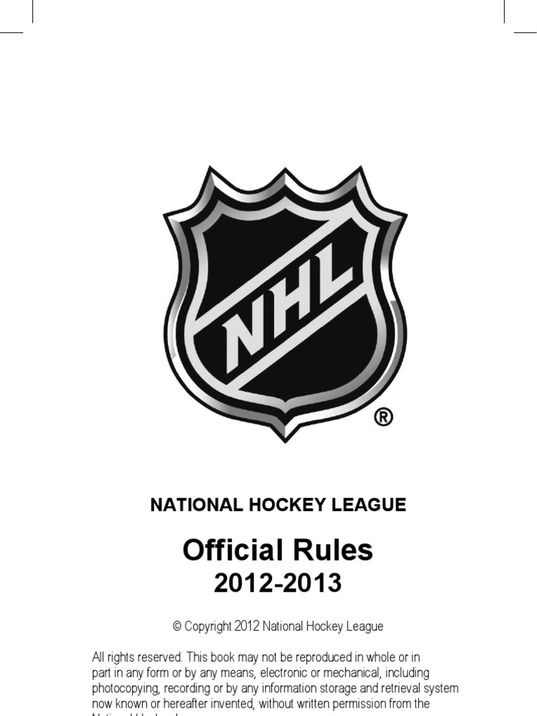 2012 NHL Rulebook Updated | PDF | Games & Activities | Computers