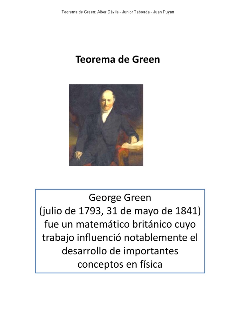 Teorema de Green: Definición y Aplicaciones | PDF | Integral | Curva