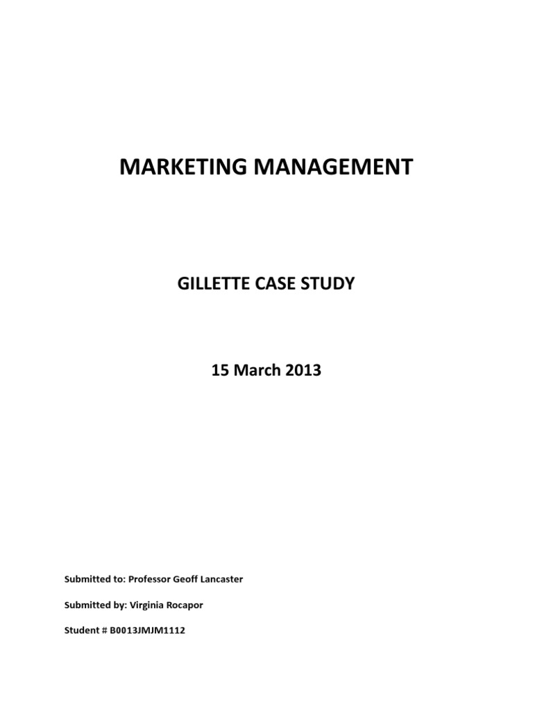 Gillette - Case Study | PDF | Brand | Razor