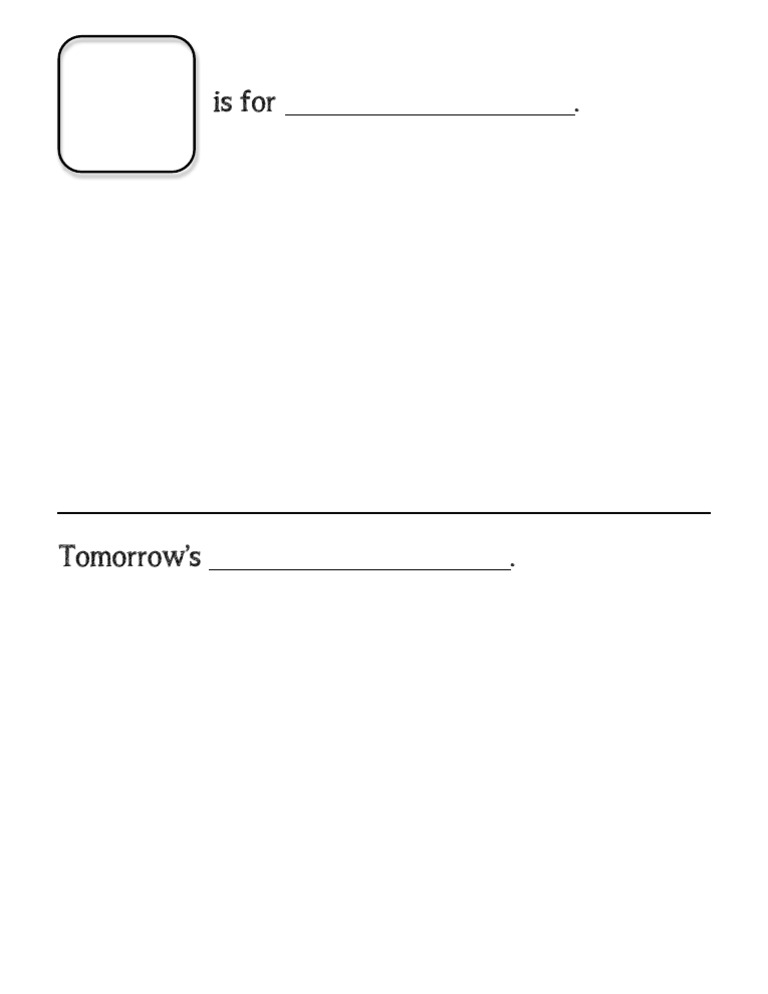 "Tomorrow's Alphabet" Activity | PDF